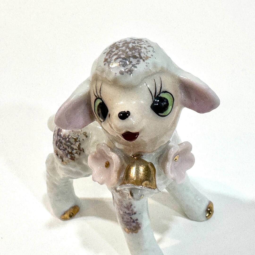 Vintage Easter, Spring Lamb, Anthropomorphic, Big Eye Lamb, Porcelain ...