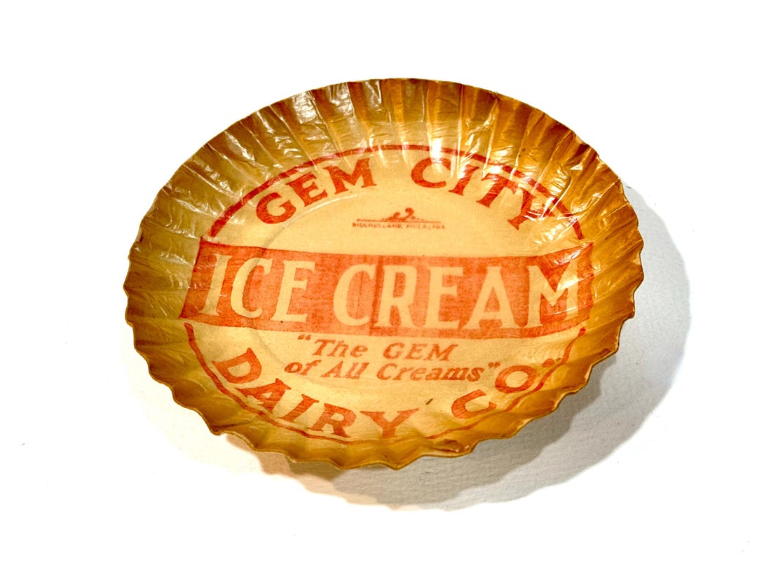 Vintage Ice Cream Dish, Ice Cream Advertising, 5 Inch, New Old Stock ...