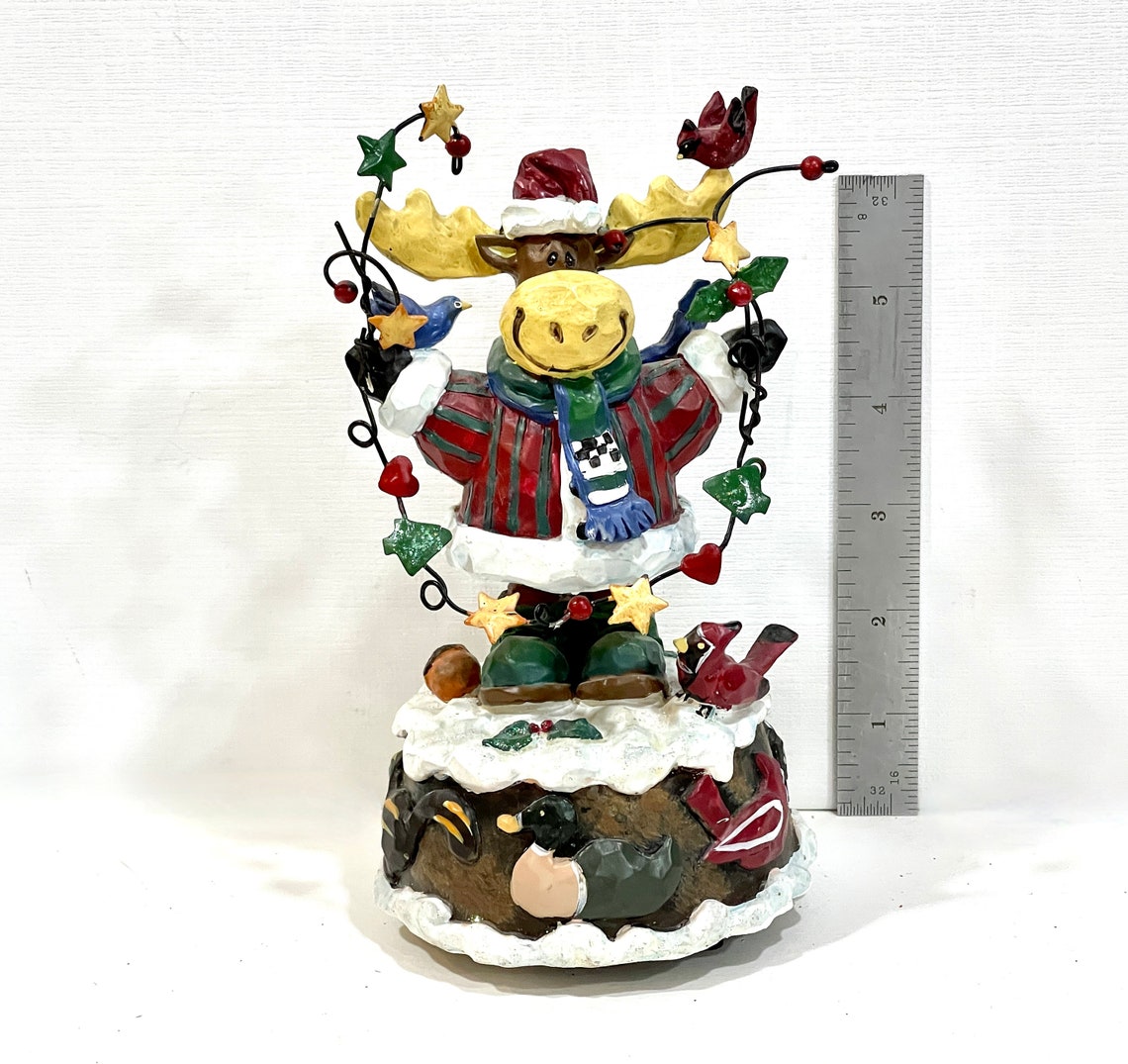 Funky Santa Moose Music Box We Wish You a Merry Christmas - Etsy