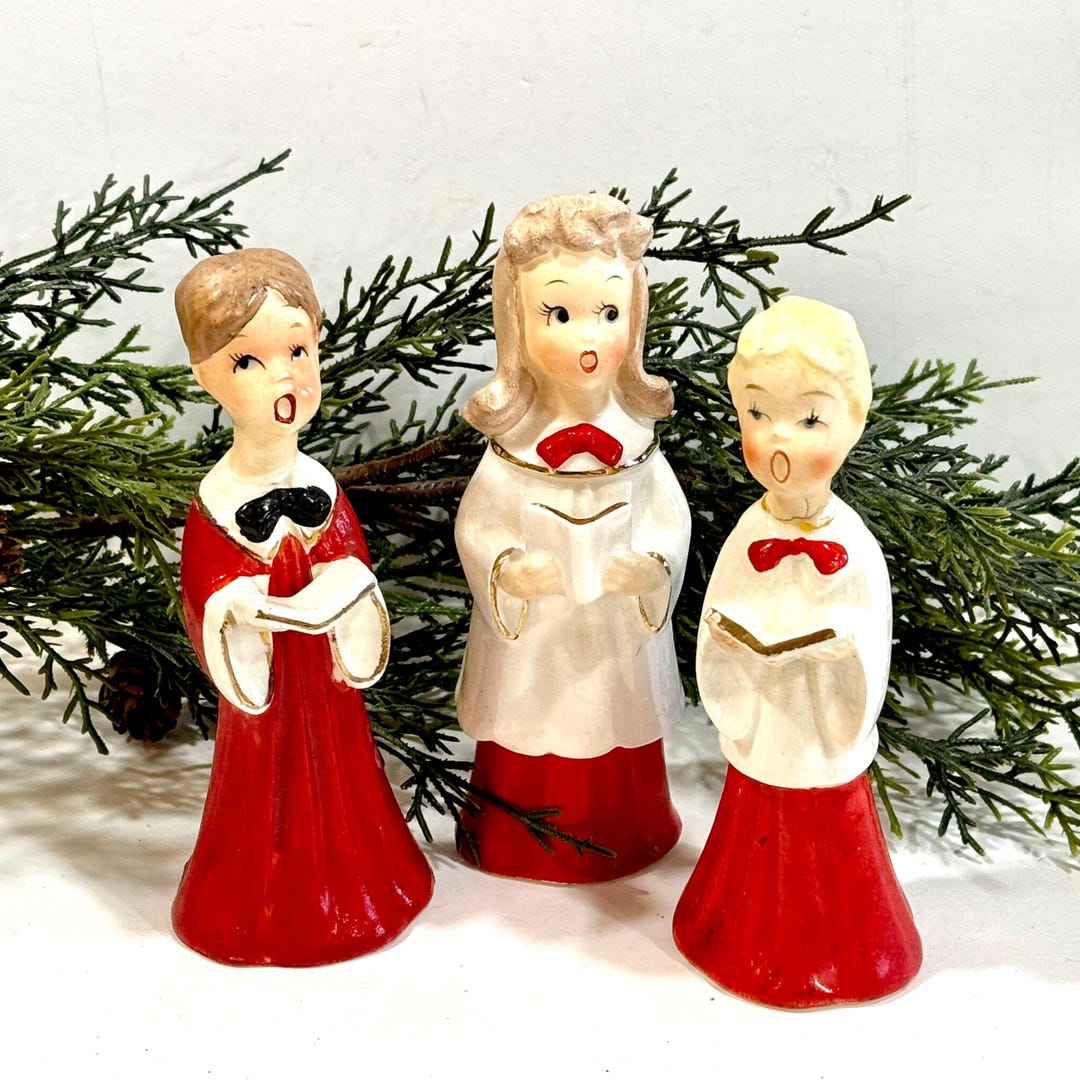 Vintage Christmas, Choir Boys Girl, NAPCO Ceramic, Stamped Japan, Set ...