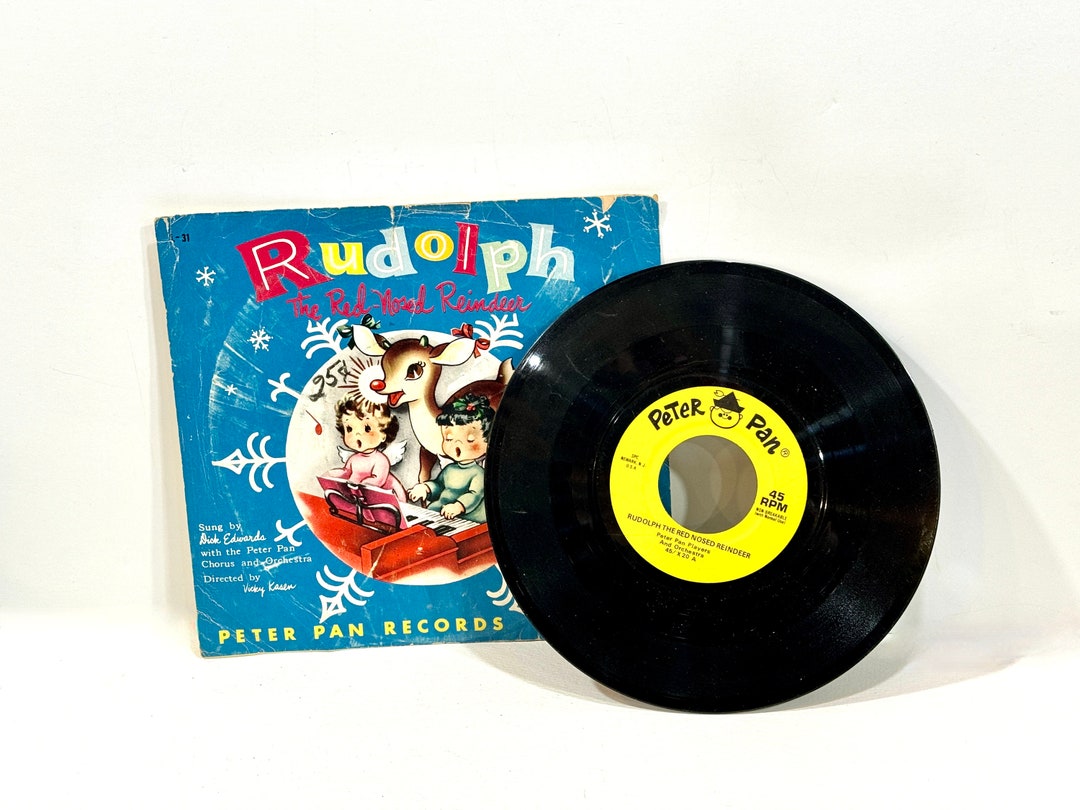 Vintage Christmas, Rudolph the Red Nosed Reindeer, Peter Pan 45 RPM ...