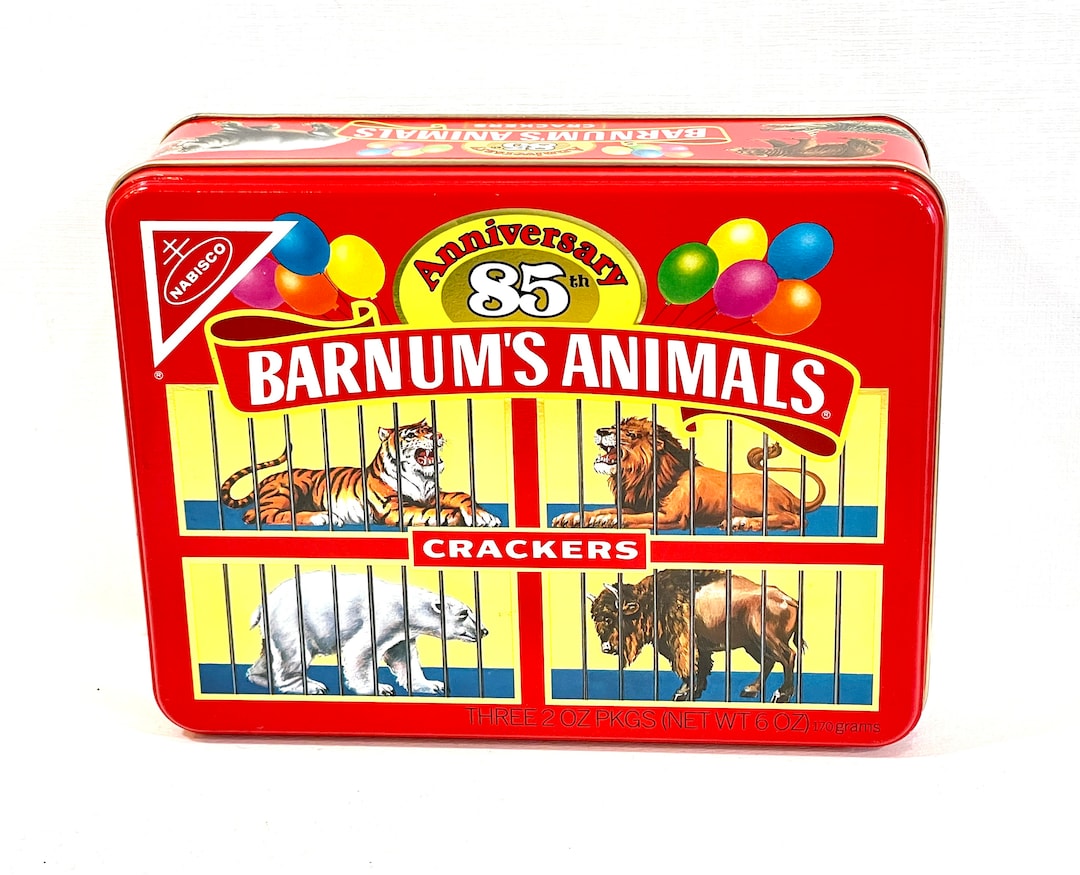 Vintage Animal Crackers, Barnum's Animals, Rectangular Tin, Nabisco Tin ...