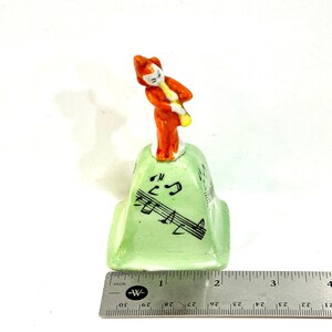Vintage Elf Pixie Bell, Music Notes, Ceramic Collectible, Figural Bell ...