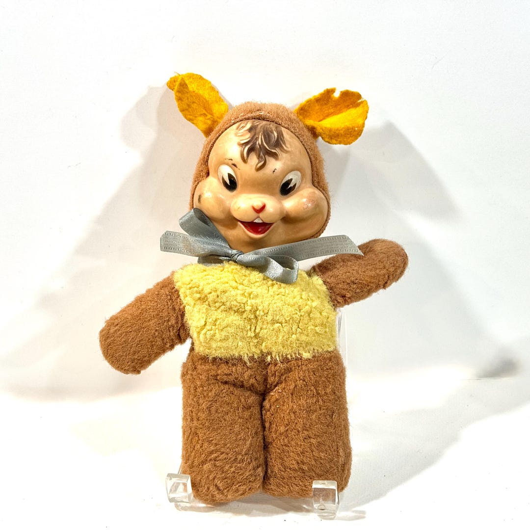 Vinage Plush Toy, Cute Chipmunk, Rubber Face, Felt Ears, Gund Rushton ...