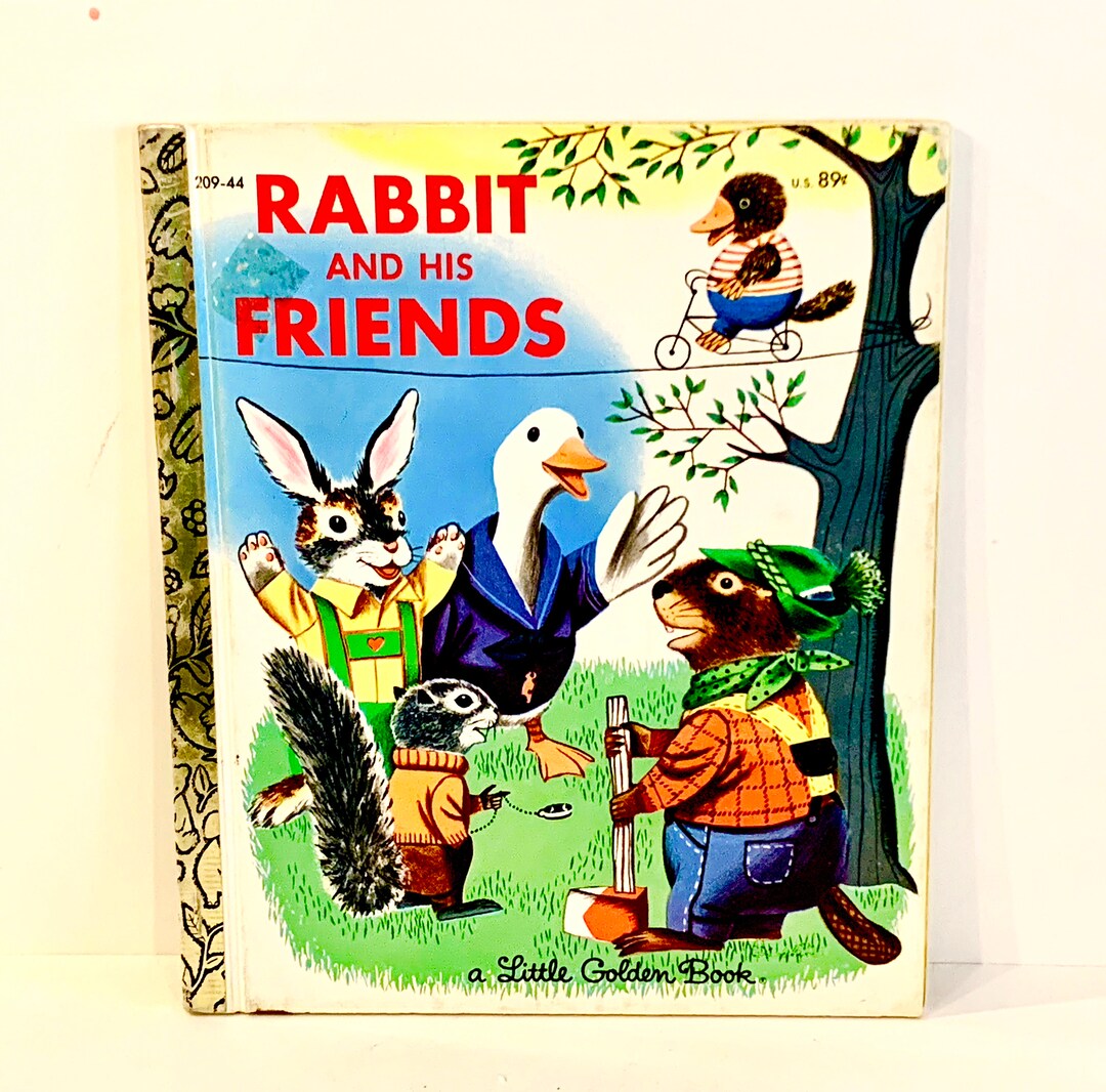 Vintage Golden Book, Rabbit and His Friends, Story Pictures Richard ...