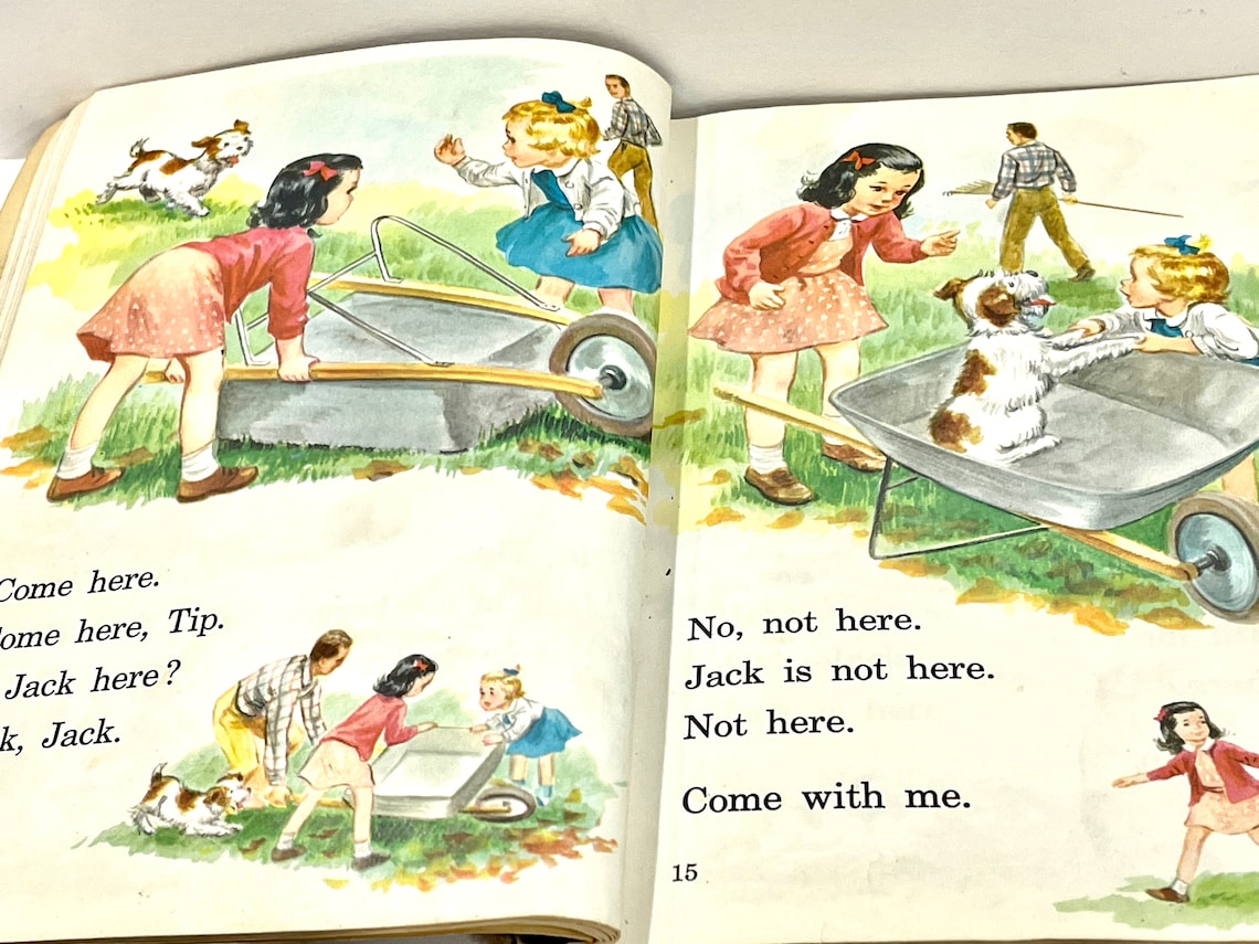 1960s Primer Tip Reading book Jack Janet Penny Fox Terrier | Etsy