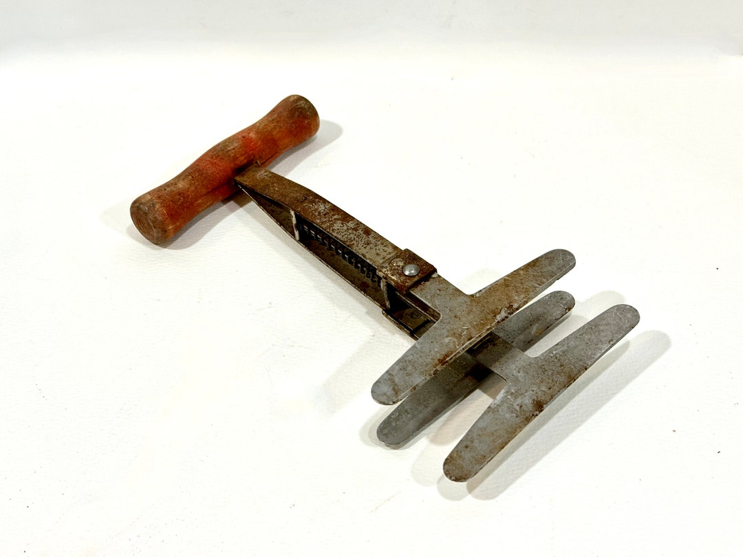 Vintage Kitchen, Food Chopper, Foley USA, Wood Handle, Spring Loaded ...