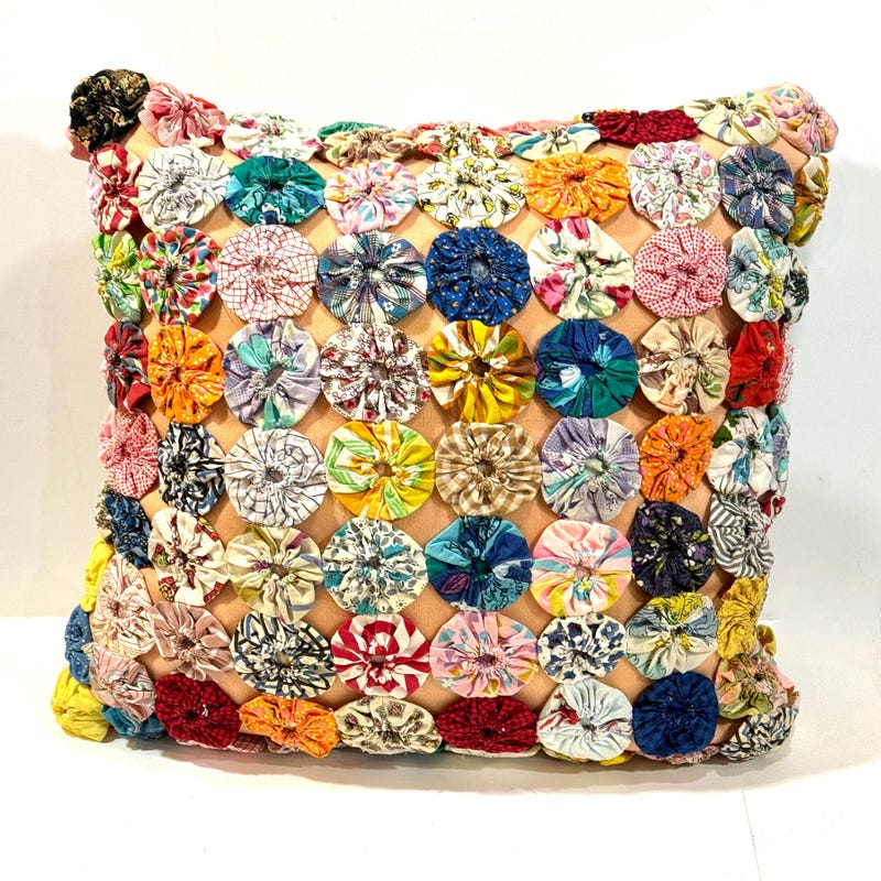 Yo Yo Pillow - Etsy