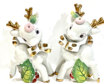 Ceramic Vintage Reindeer - Etsy