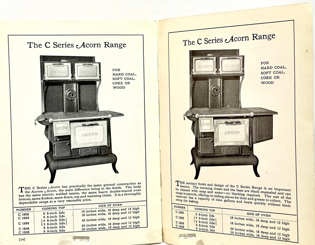 Acorn Stoves, Wood Coal Ranges, Advertising Promo, Recipes Rathbone ...