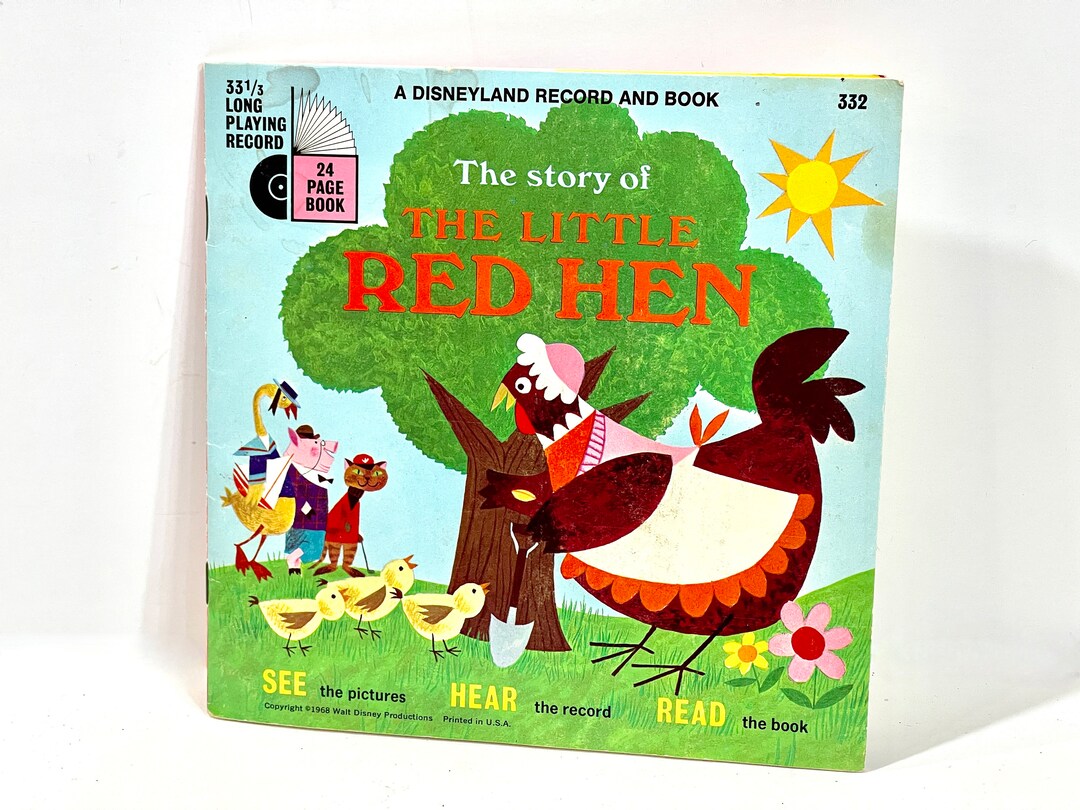 Read Along Record, Little Red Hen, Disneyland Record, 24 Pages, 33 RPM ...