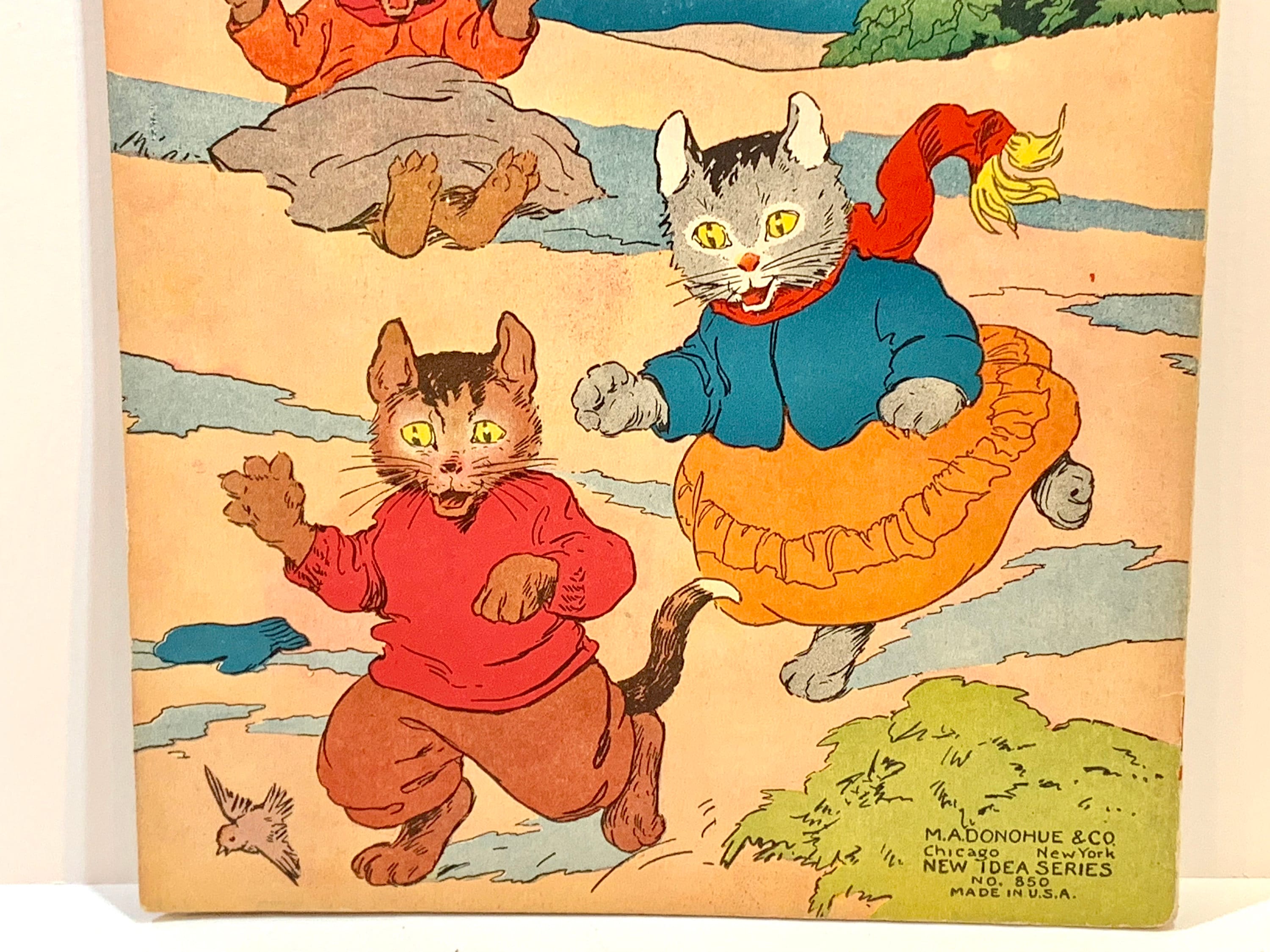 Antique Three Little Kittens Activity Book: 1910s Children's Painting ...