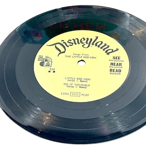 Read Along Record, Little Red Hen, Disneyland Record, 24 Pages, 33 RPM ...