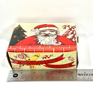 Christmas Candy Box, Unused NOS, Santa Claus, Gingerbread Man, Happy ...