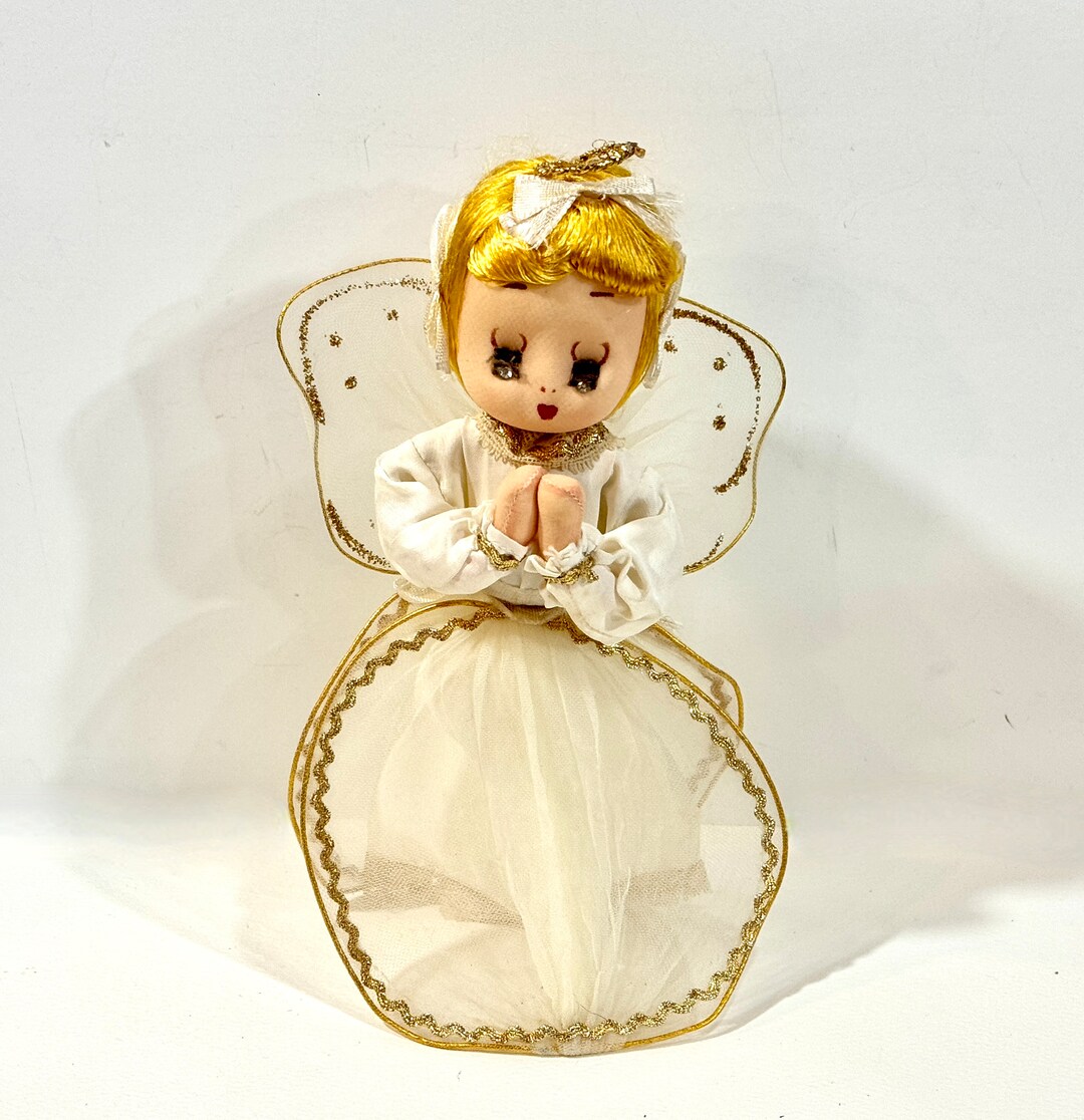 Funky Angel, Tree Topper, Made in Japan, Mod Pixie Angel, Stockinette ...
