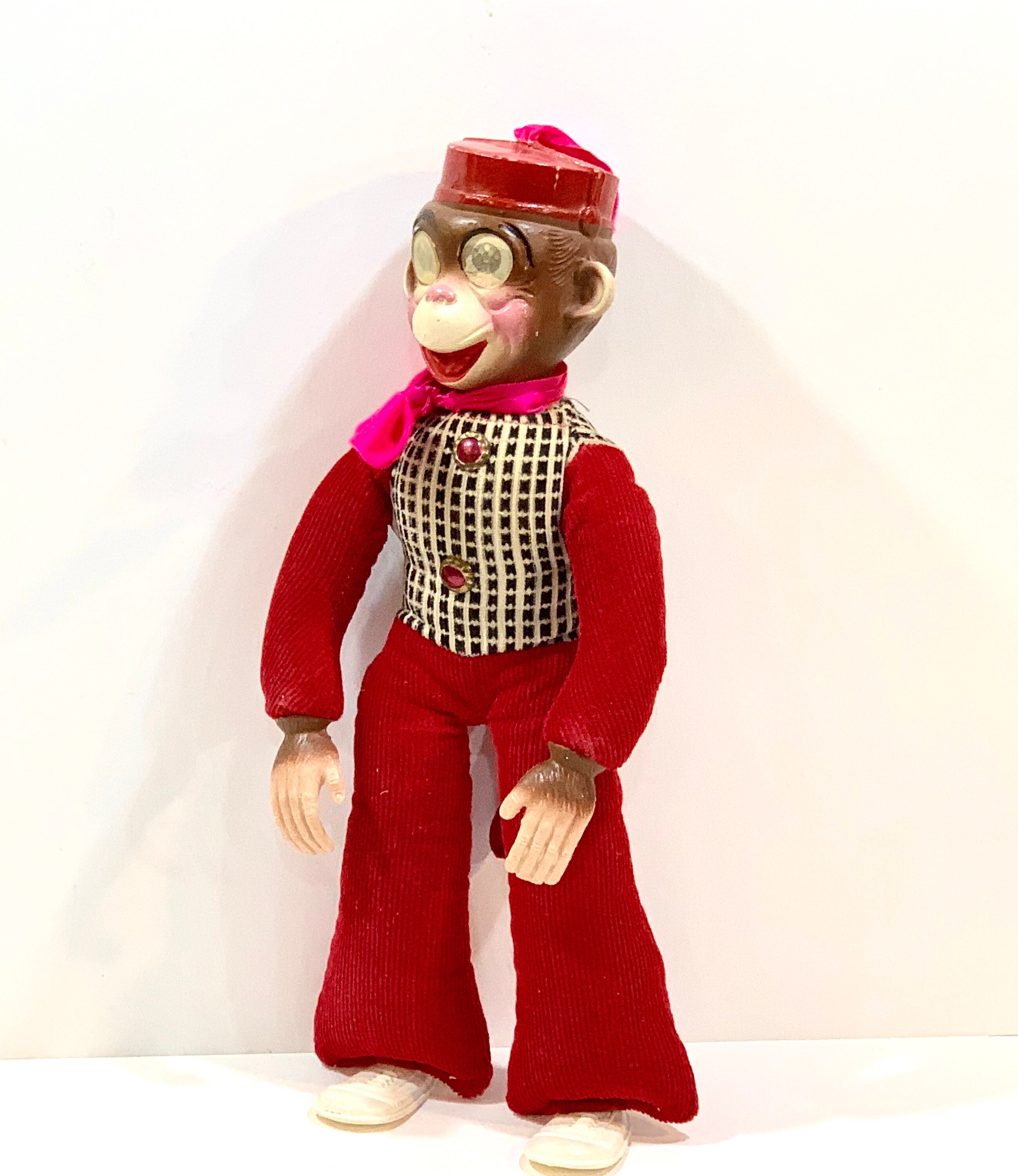 Vintage 1950's Monkey Doll Organ Grinder Monkey Bell | Etsy