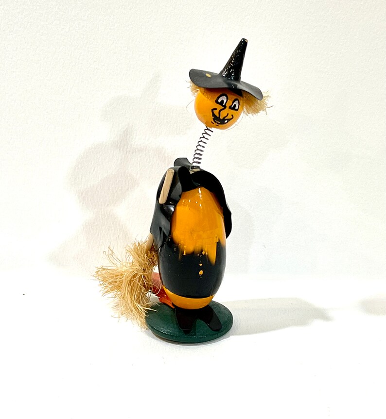 Vintage Halloween Witch Bobble Head Clicker Noise Maker | Etsy