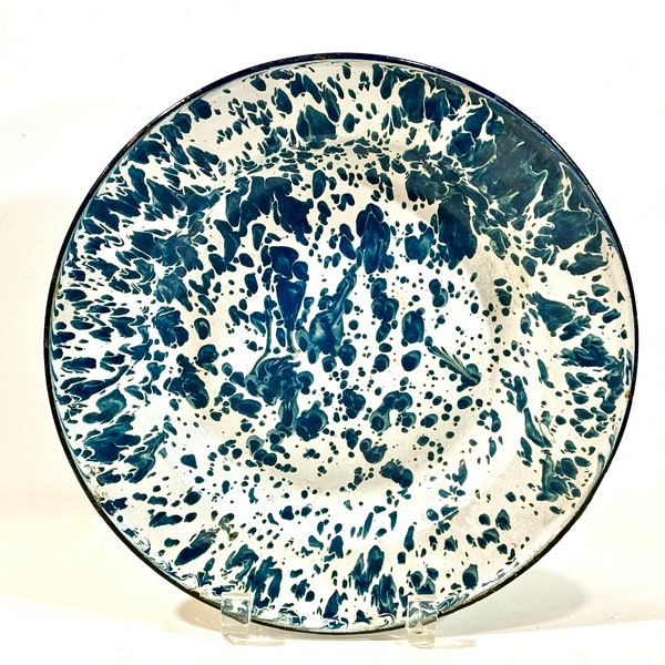 Blue and White Spatterware Enamelware - Etsy