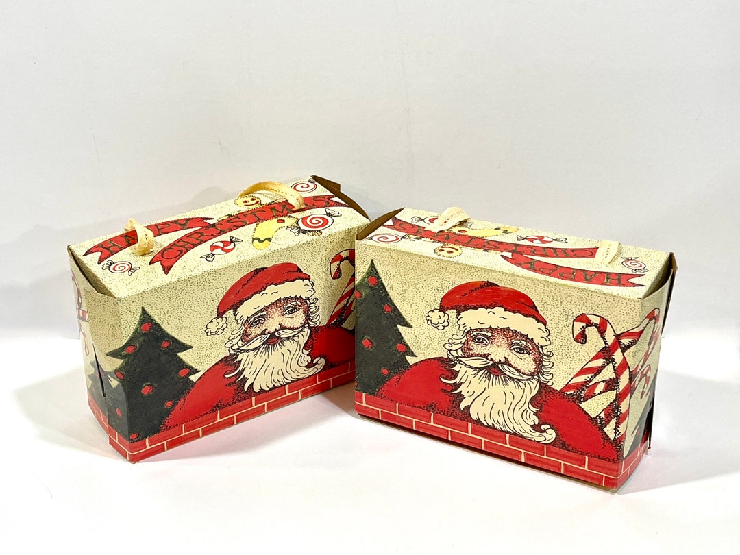 Christmas Candy Box, Unused NOS, Santa Claus, Gingerbread Man, Happy ...