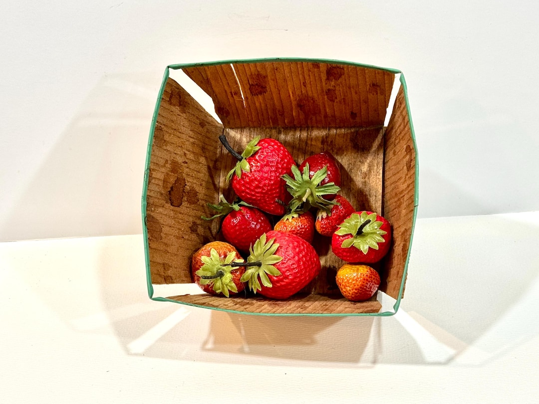 Vintage Strawberry Basket, Split Wood, Berry Basket, Garden Basket ...