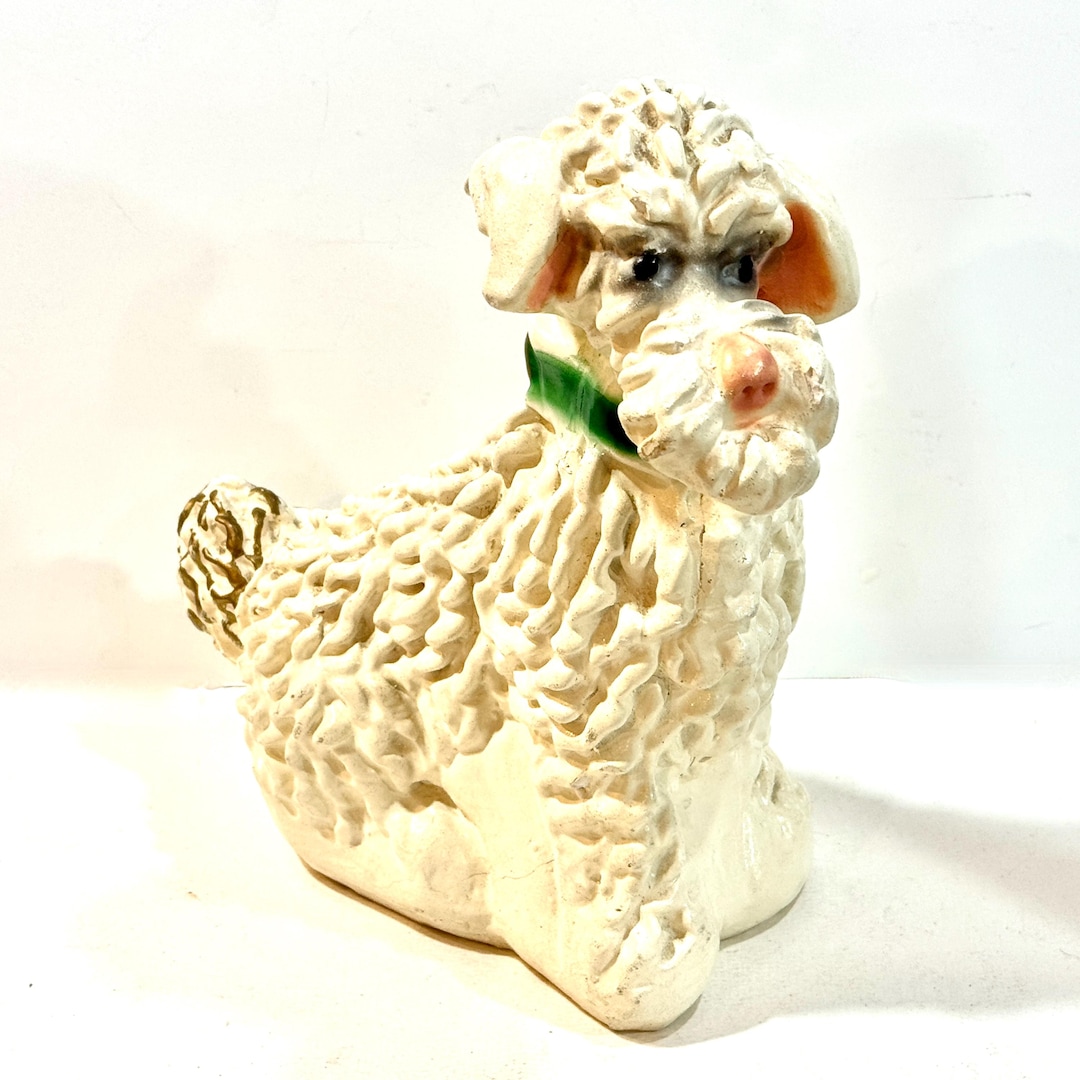 Vintage Kitsch Chalkware Poodle Coin Bank: 1950s Mid-century Decor - Etsy
