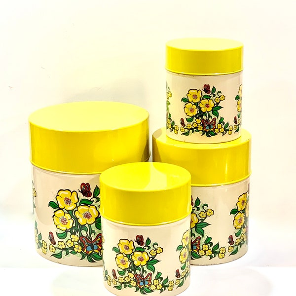 Mod Flower Canisters - Etsy