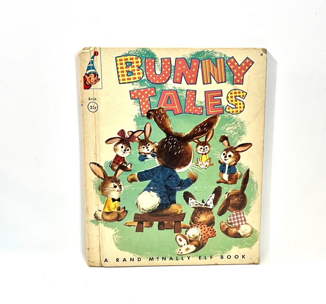 Vintage 1950s Bunny Tales, Storybook, Peggy Burrows, Baby Gift, Nursery ...