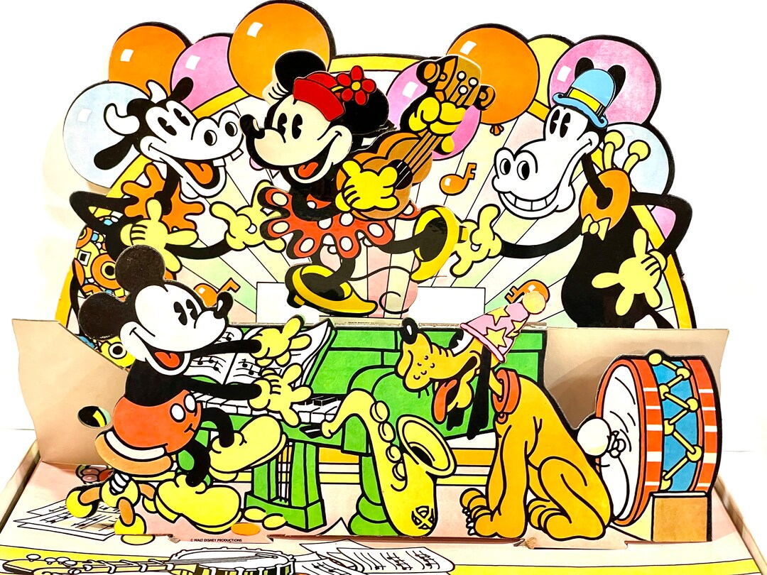 Mickey Mouse Pop Up Play Set Disney COLORFORMS 1970s - Etsy