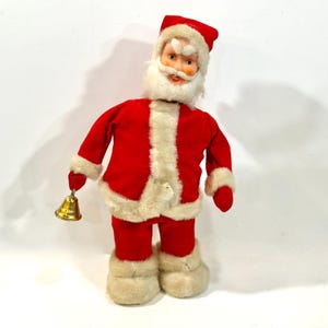 Vintage Santa Doll, Santa Claus, Battery Operated, Eyes Light Up, Santa ...