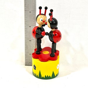 Funky Toy Dancing Ladybugs Thumb Push Puppet Wood Toy - Etsy