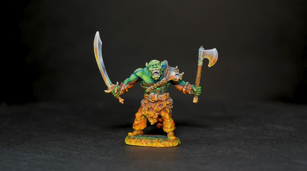 Gold Medal Painted Vampire Orc Miniature - Reaper Minis D&D Roleplaying ...