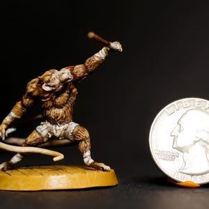 Very Rare Painted Rat Monk Warrior Miniature - D&D Game Miniatures Rat ...