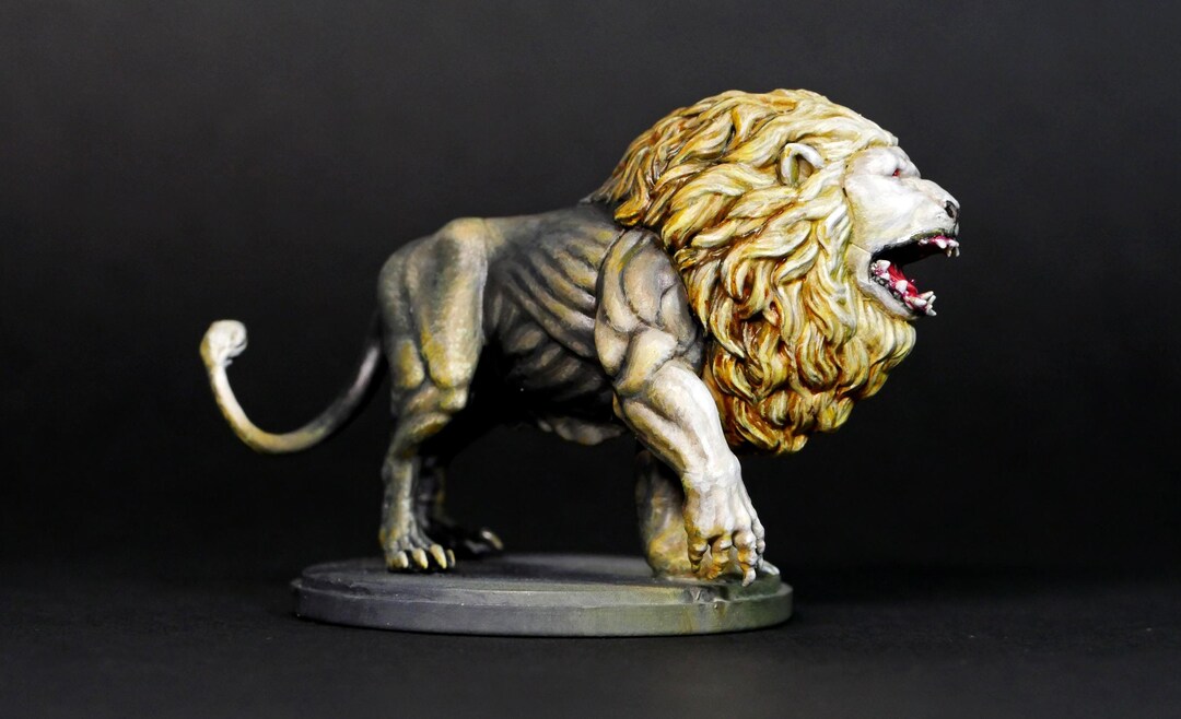 High Quality Painted KDM White Lion Miniature - Boss Battler Board Game ...