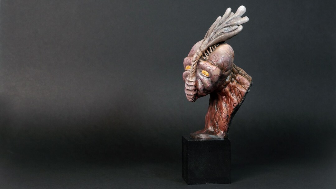 Original Alien Bust Statue, One-of-a-kind No Copies, Hand Painted ...