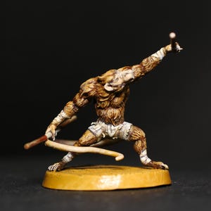 Very Rare Painted Rat Monk Warrior Miniature - D&D Game Miniatures Rat ...