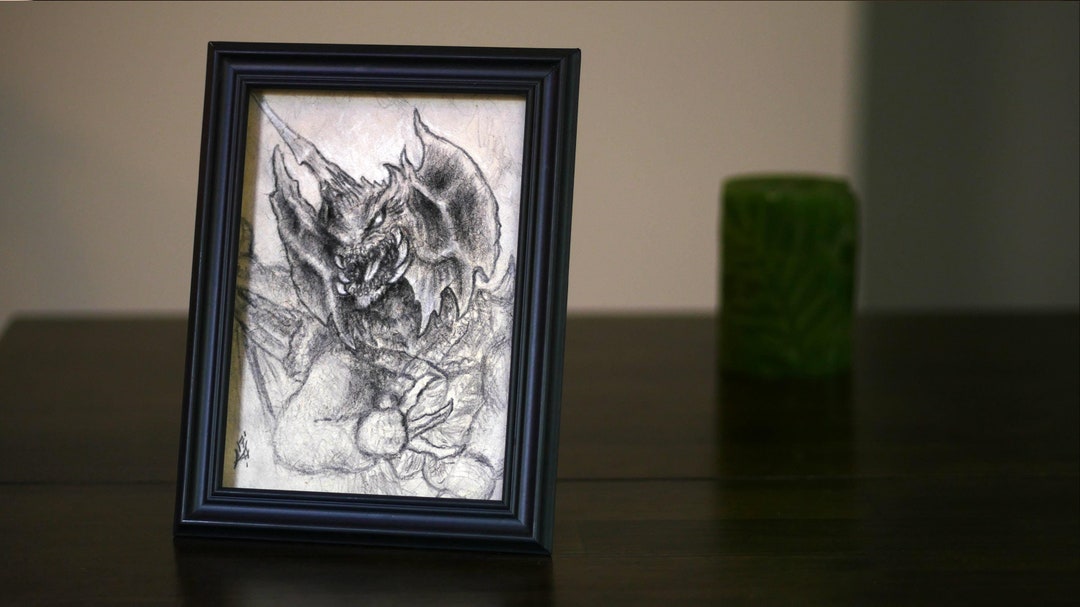 Original Drawing Destoroyah - Toho Godzilla Fan Art Unique Wall Art or ...