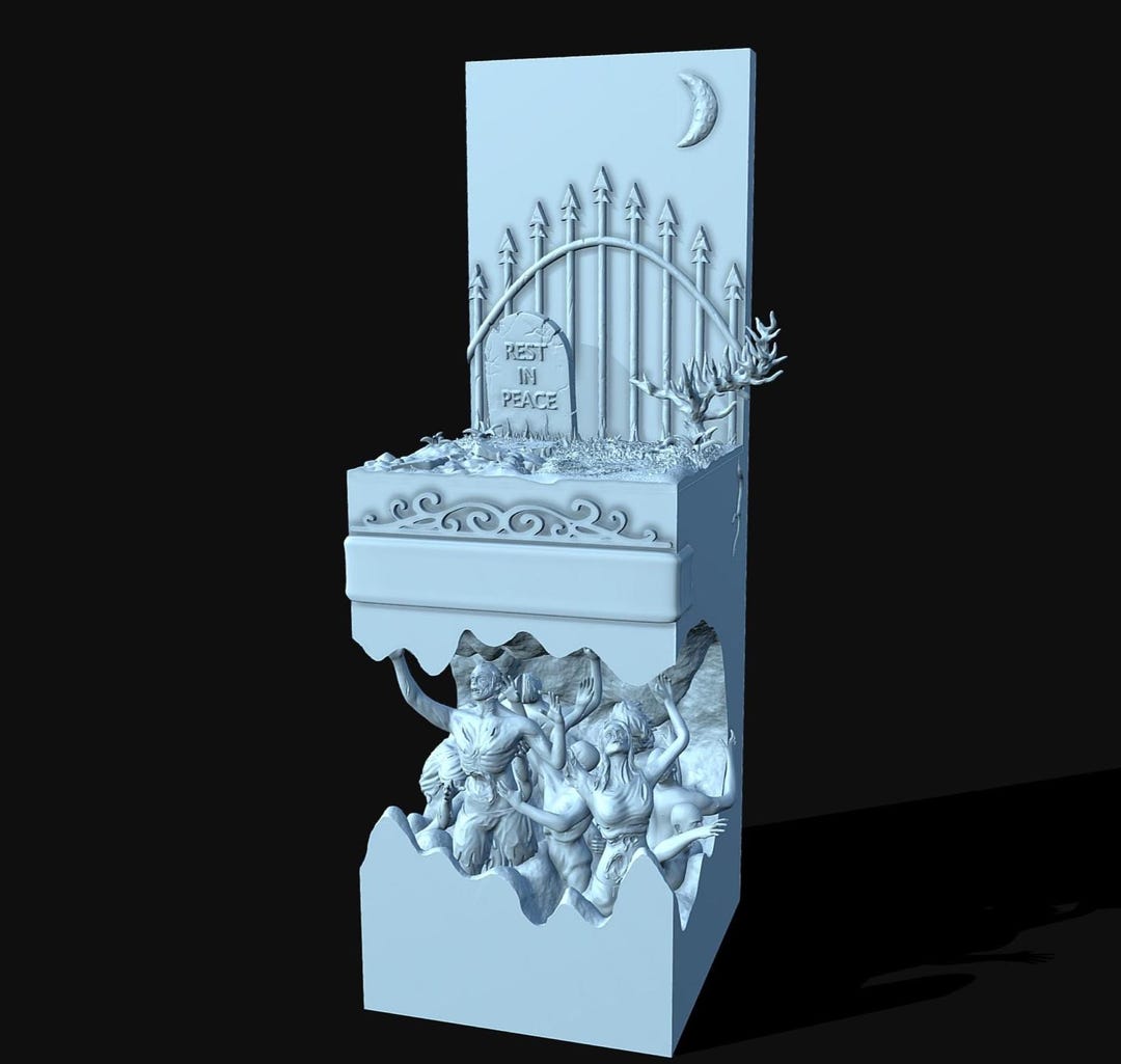Graveyard Display Base (STL) Digital Download 3d Model - LICENSED - Etsy