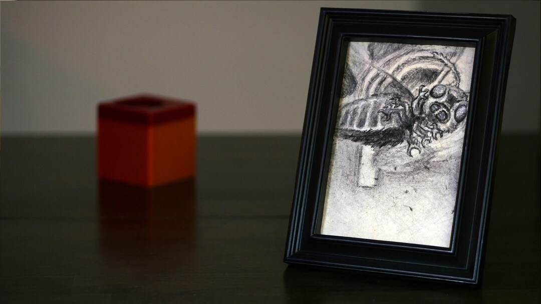 Original Drawing of Mothra, Original Godzilla Art as Wall Art or Table ...