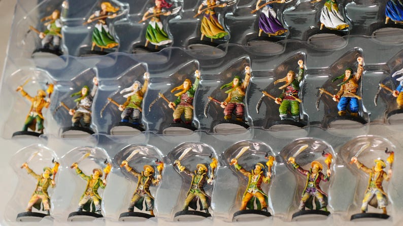 Village Attacks Board Game With All Miniatures Painted to a Very High ...
