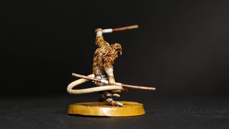 Very Rare Painted Rat Monk Warrior Miniature - D&D Game Miniatures Rat ...