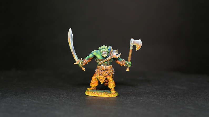 Gold Medal Painted Vampire Orc Miniature - Reaper Minis D&D Roleplaying ...