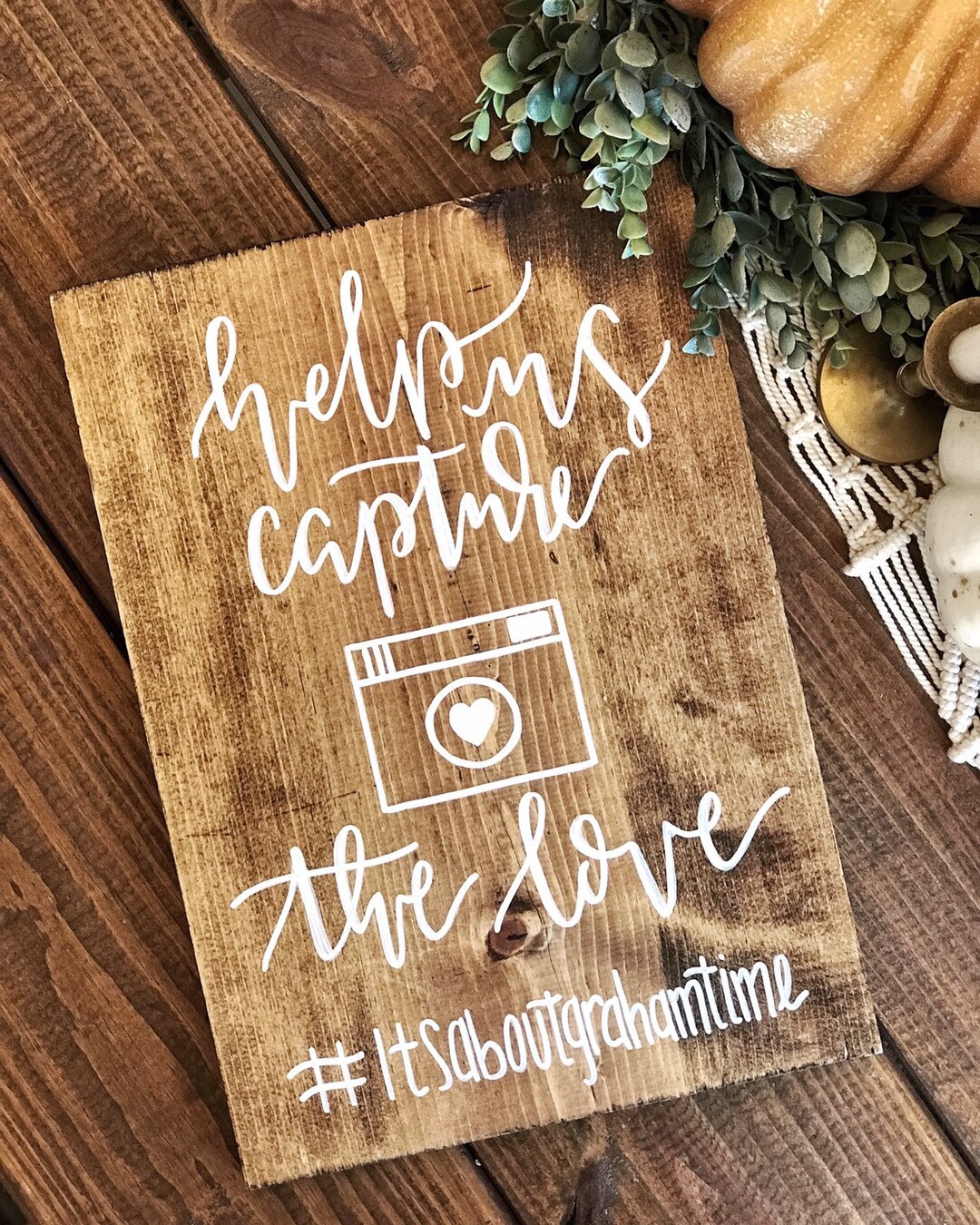 Wood Calligraphy Wedding Hashtag Sign - Etsy