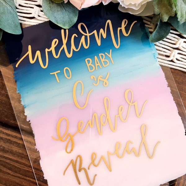 Gender Reveal Sign - Etsy