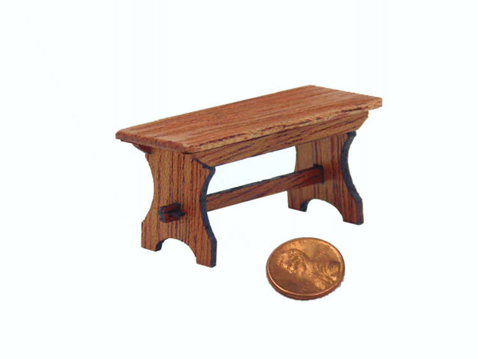 1:24 Scale Dollhouse Miniature Bench - Etsy