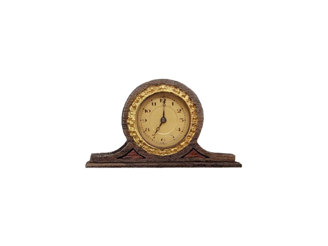1:12 Miniature 1800s Walnut Matel Clock - Etsy
