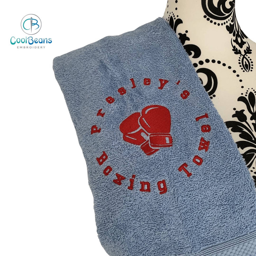 Boxing Towel - Personalised Circle - Face Cloth / Hand Towel / Bath ...