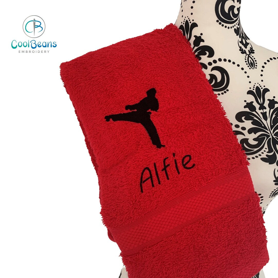 Martial Arts Towel - Personalised - Face Cloth / Hand Towel / Bath ...