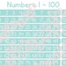 Numbers 1-100 Chart SVG File for Cricut, Silhouette; Numbers Sign for ...