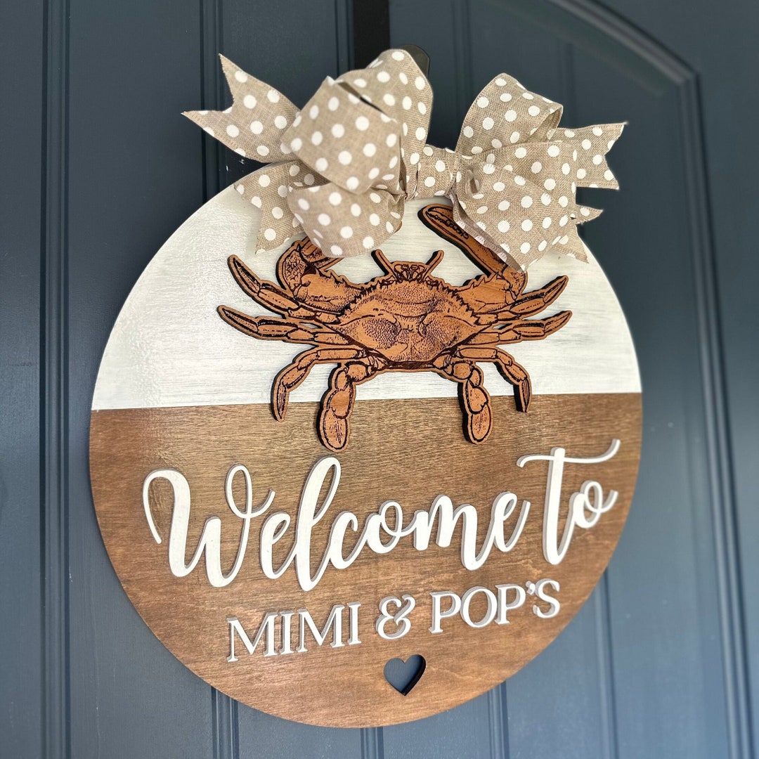 Custom Front Door Sign, Preppy Welcome Sign, Welcome to Mimi's House ...