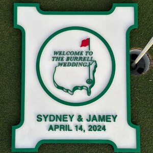 Personalized Masters Golf Tournament Entrance Sign, Masters Wedding ...